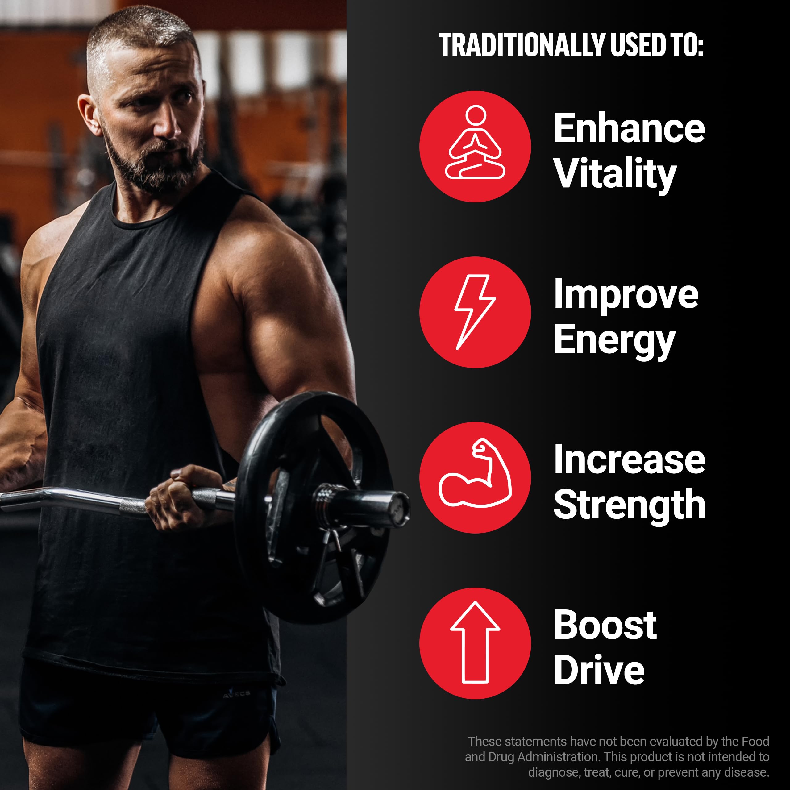 Strength and vitality with black maca