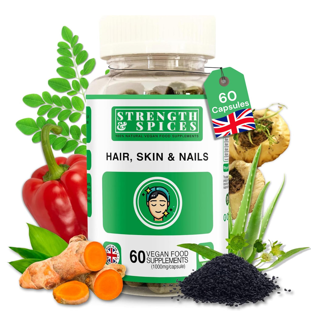 Strength & Spices hair supplement capsules