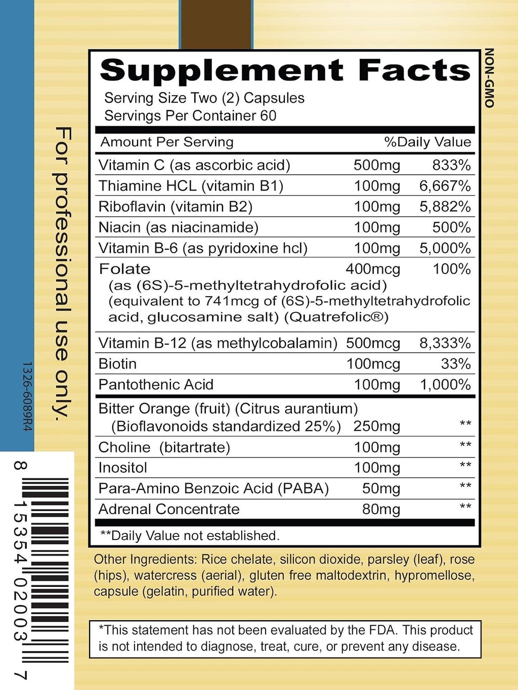 Stress B & C vitamins for daily wellness