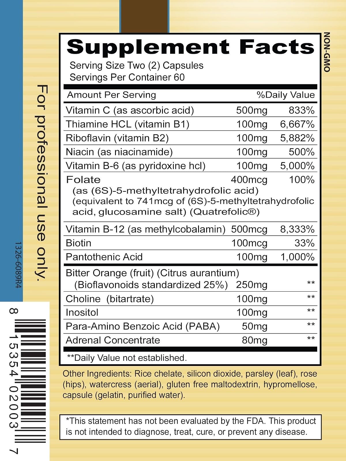 Stress B & C vitamins for daily wellness