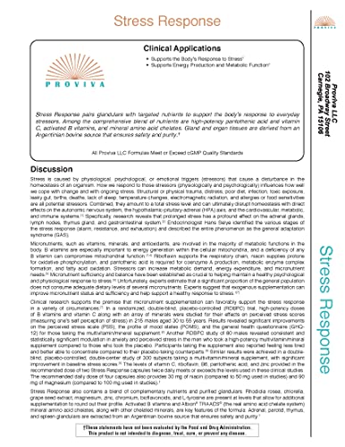 stress balancing blended vitamin & mineral supplements