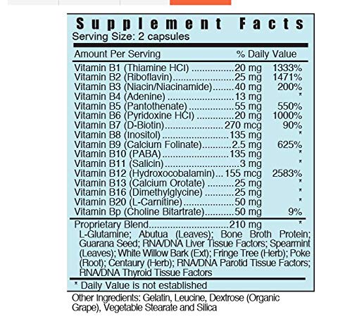 Stress complex capsules with vitamin b benefits