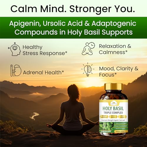 Stress management with Holy Basil capsules