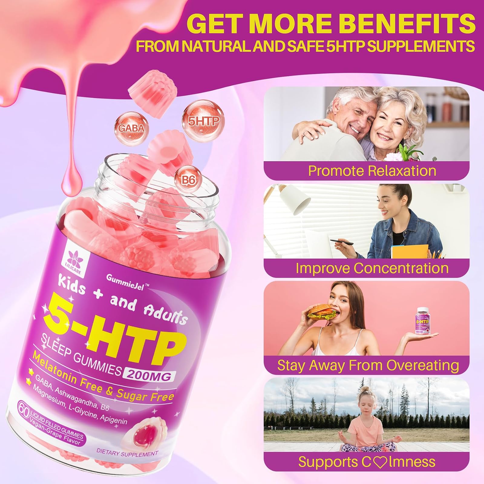 Stress relief 5-HTP gummies