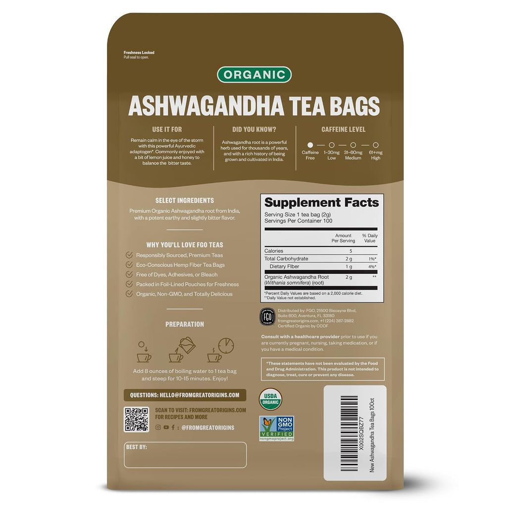 stress relief ashwagandha tea for wellness