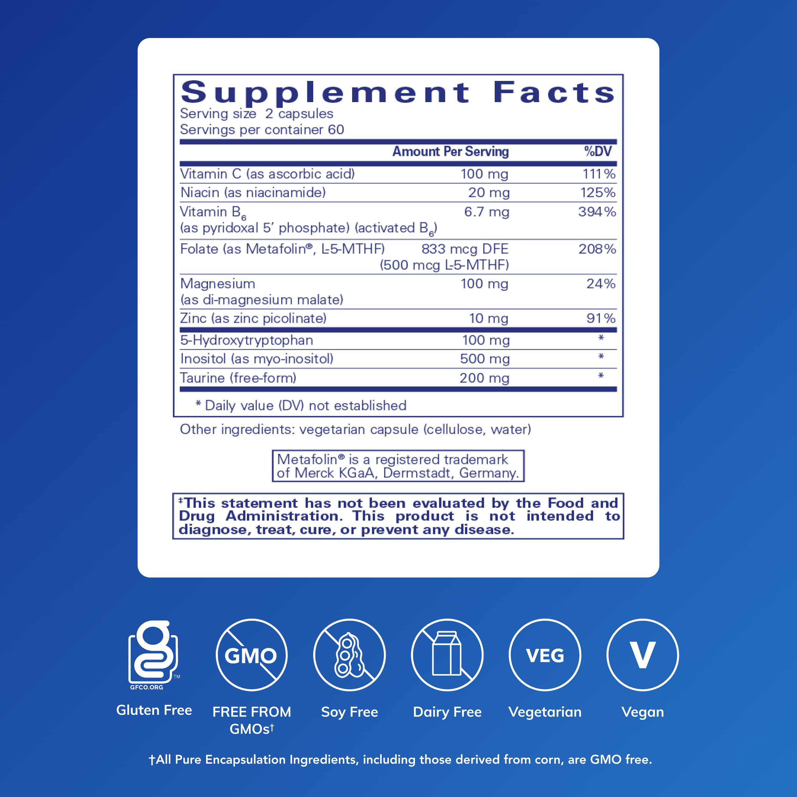 stress relief blended supplements