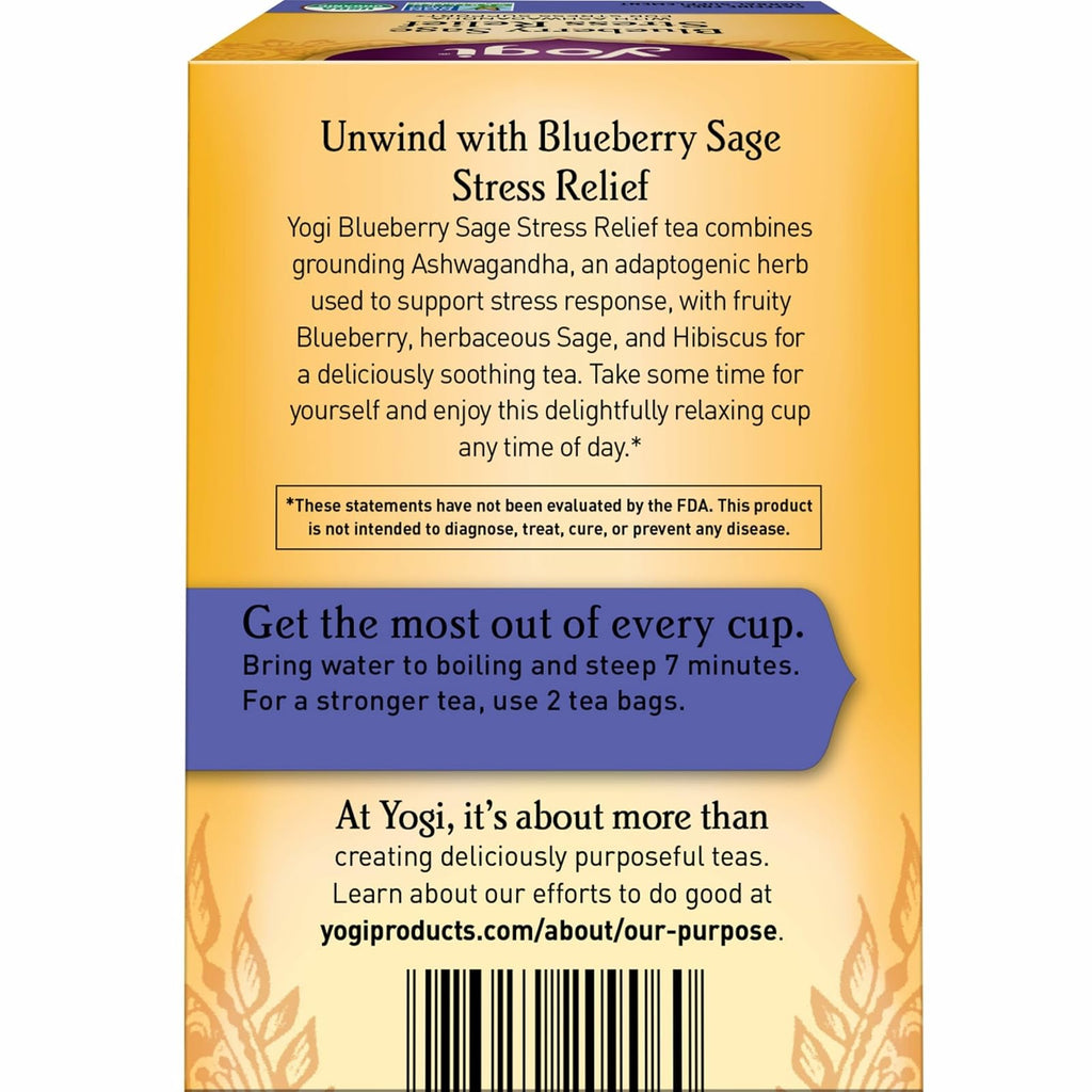 stress relief blueberry sage tea