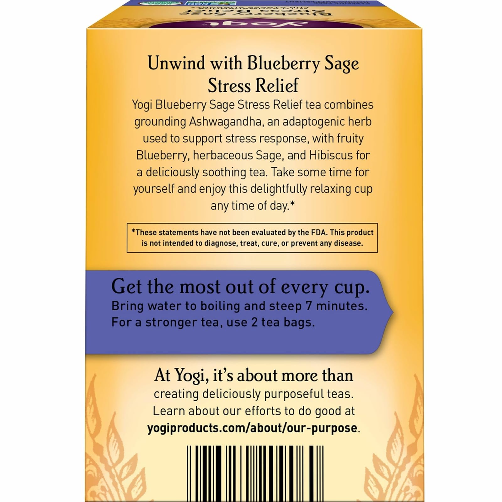 stress relief blueberry sage tea