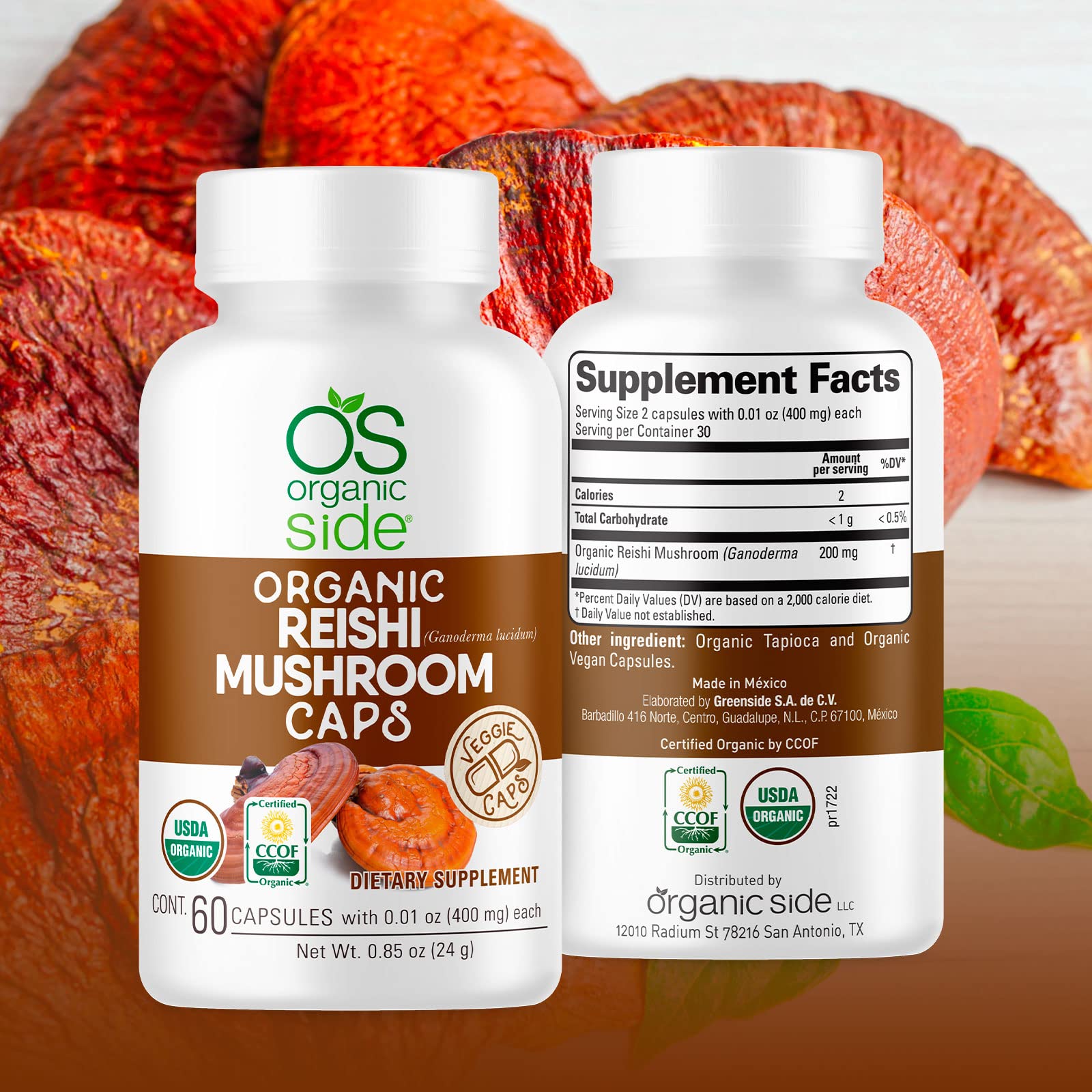 Stress relief from vegan mushroom capsules