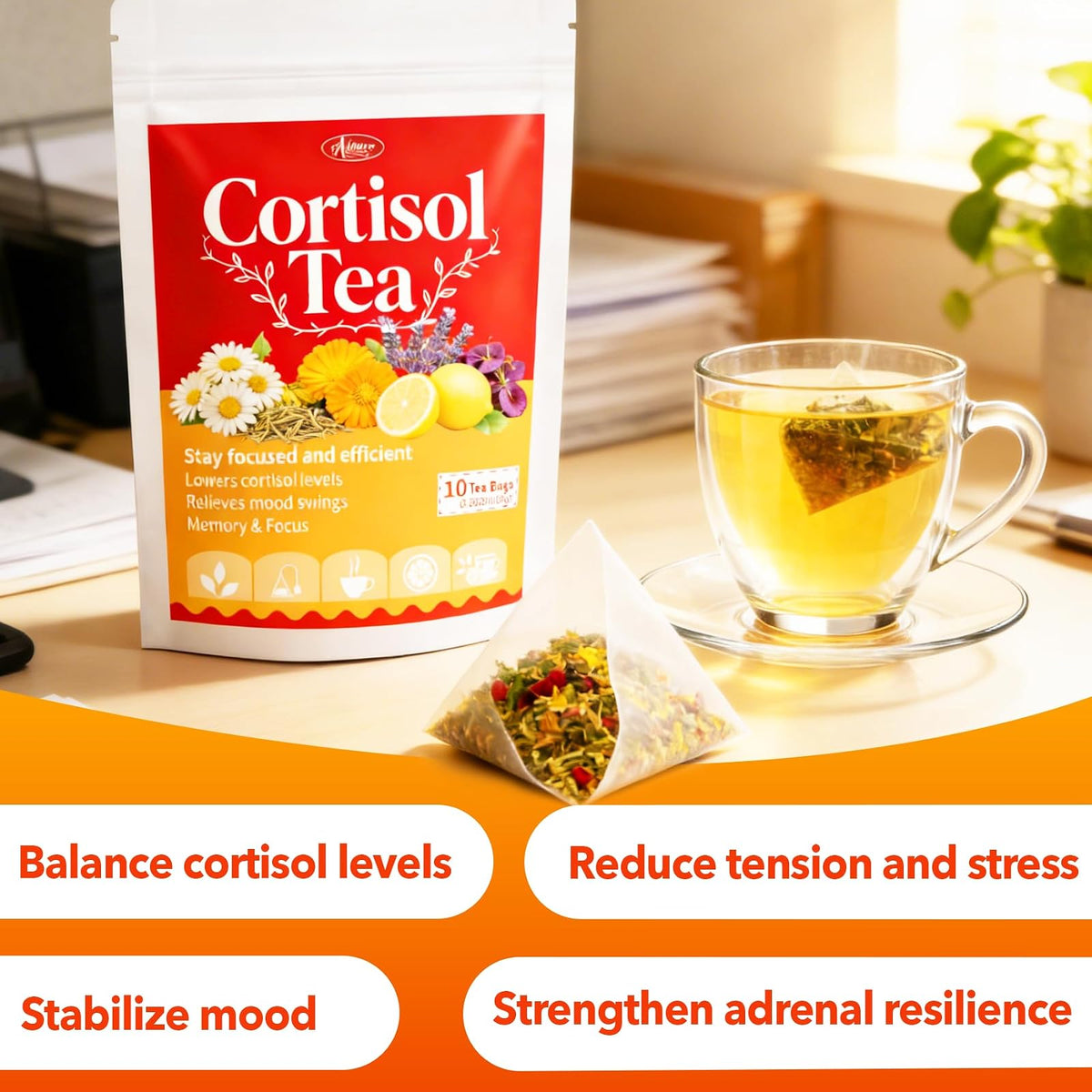 stress relief herbal tea bags