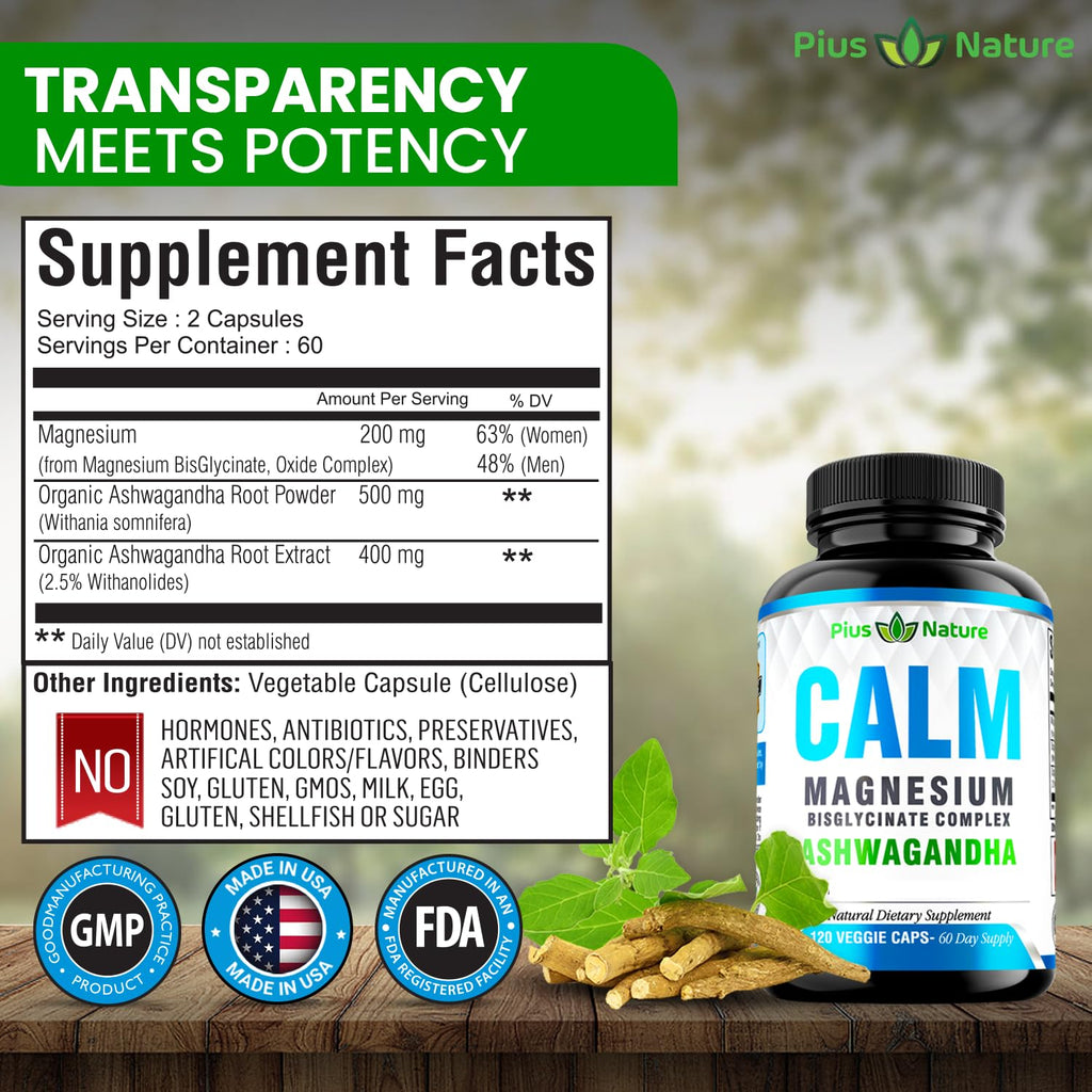 Stress relief magnesium glycinate capsules