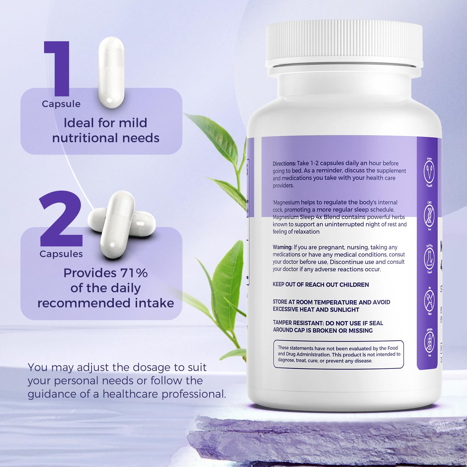 stress relief magnesium supplement capsules