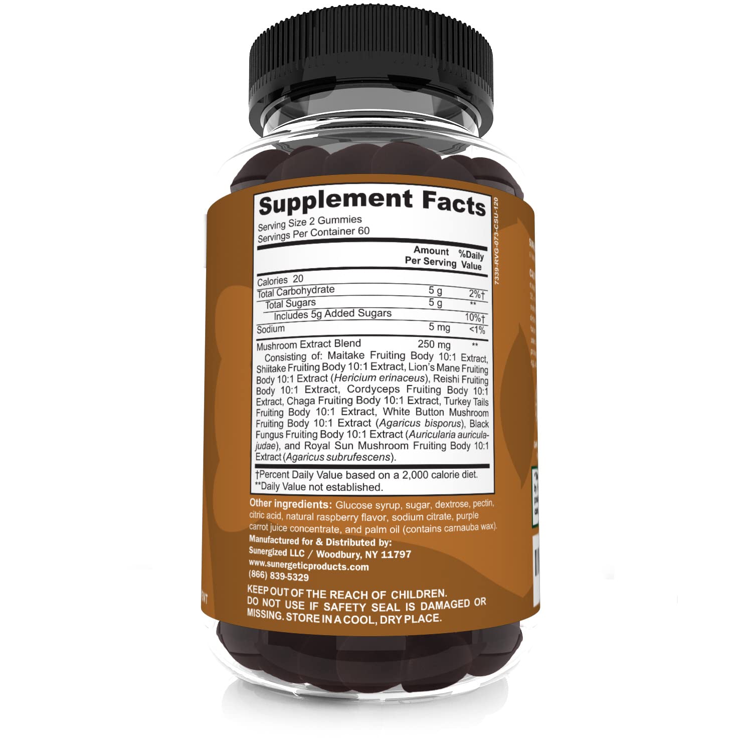 Stress relief mushroom gummies for daily use
