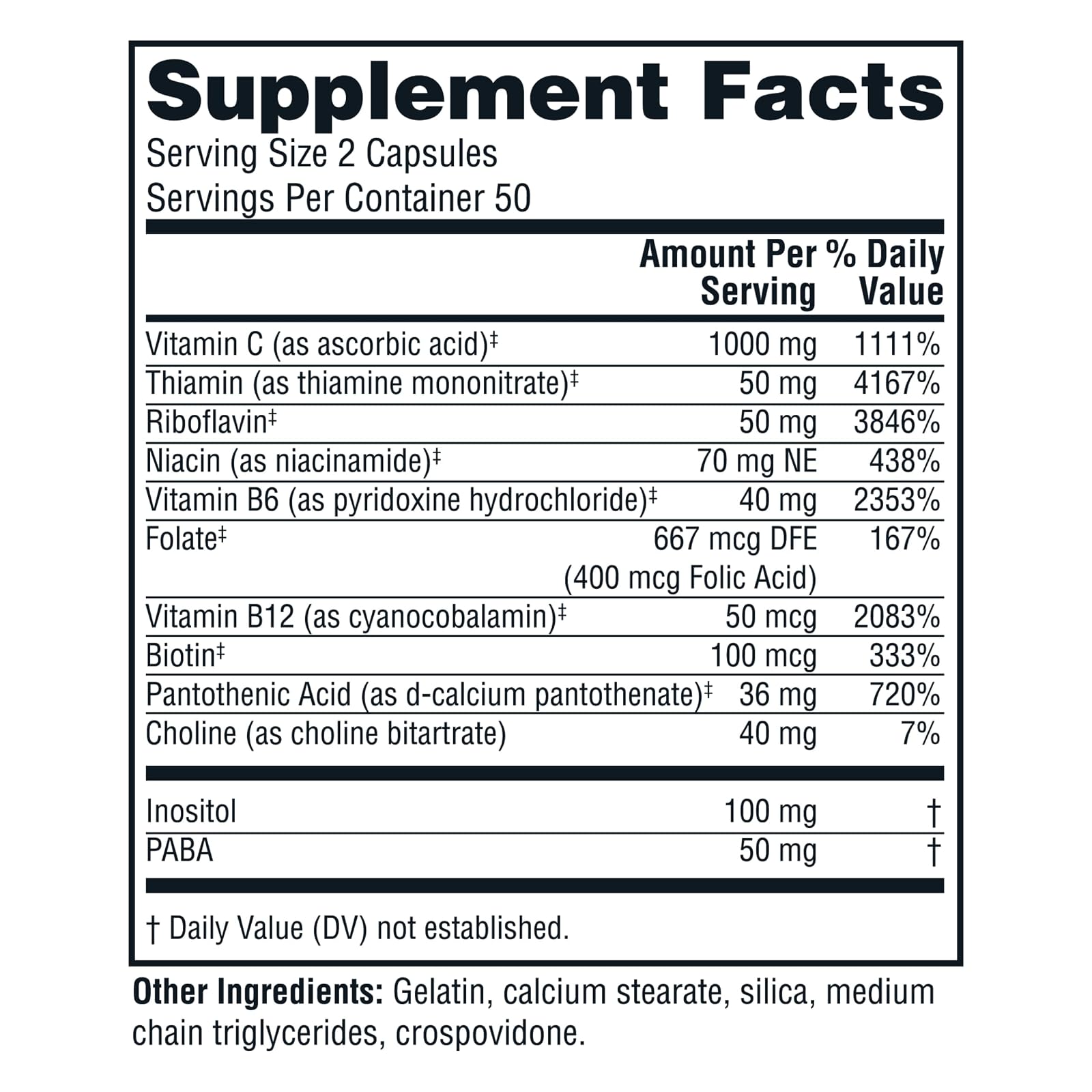 stress relief vitamin b complex