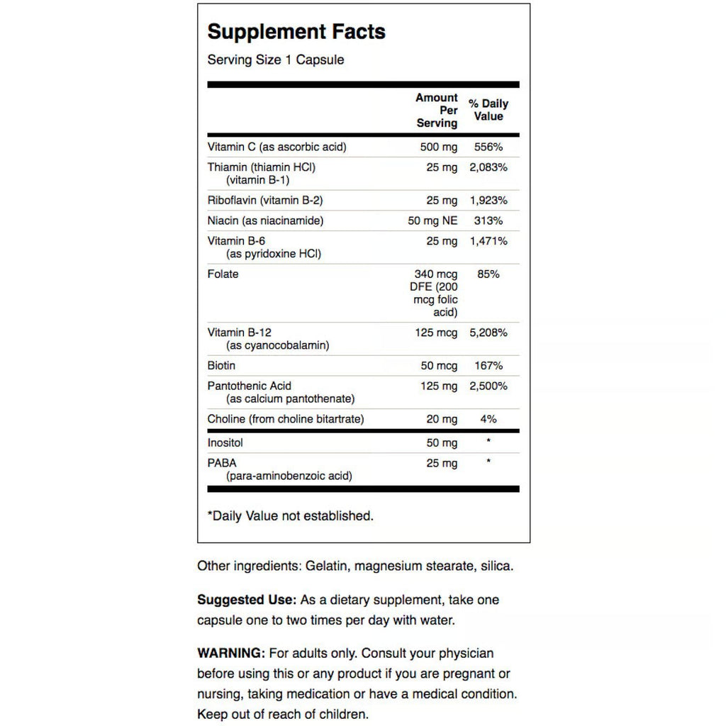 stress relief vitamin b complex
