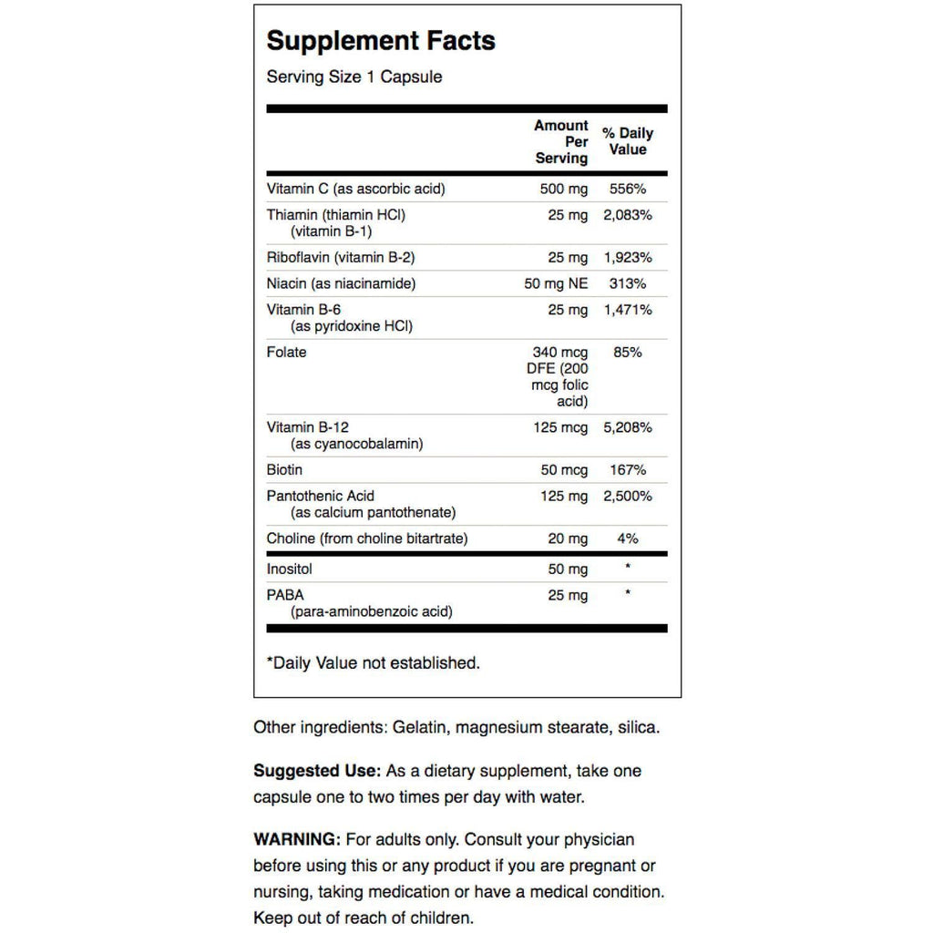stress relief vitamin b complex