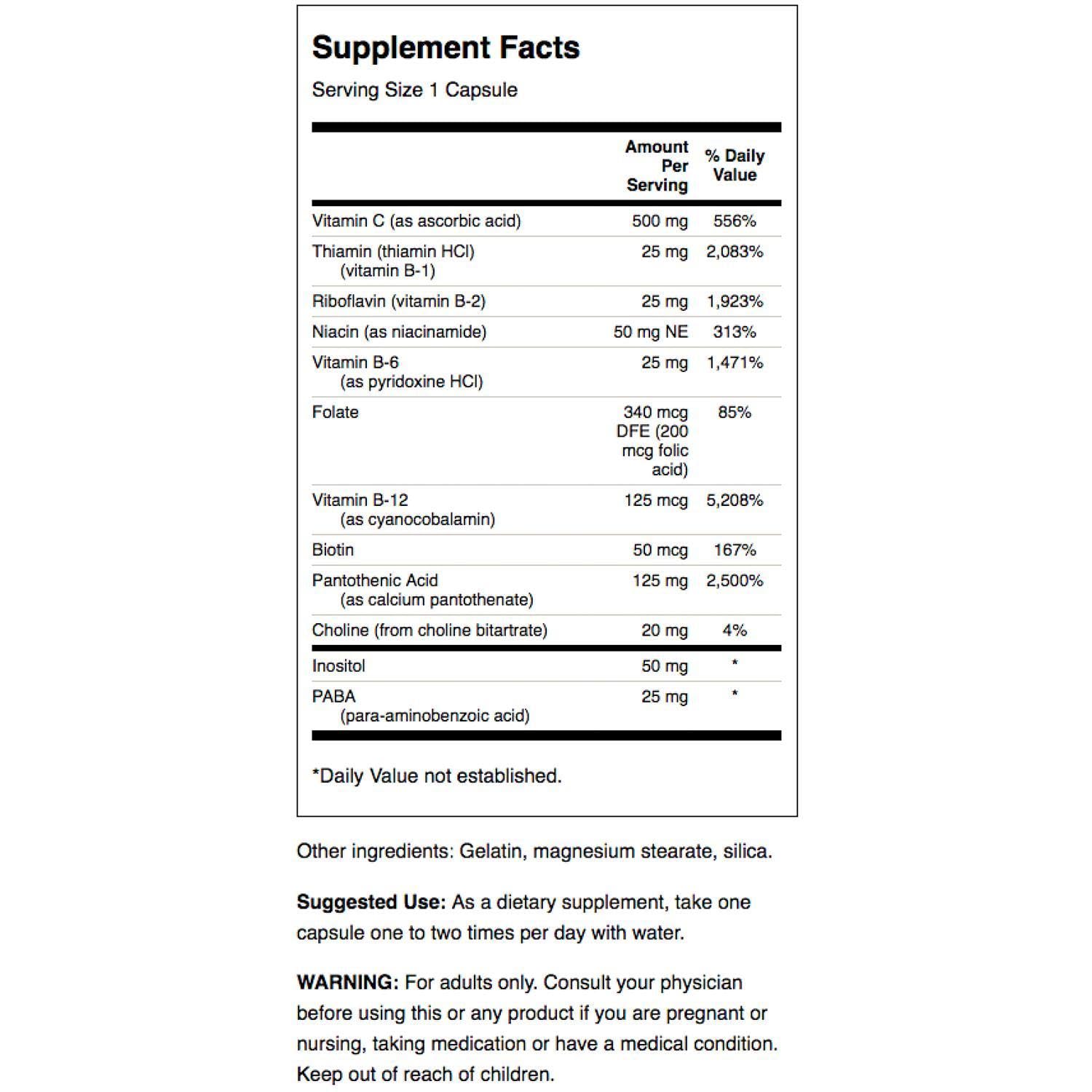 stress relief vitamin b complex