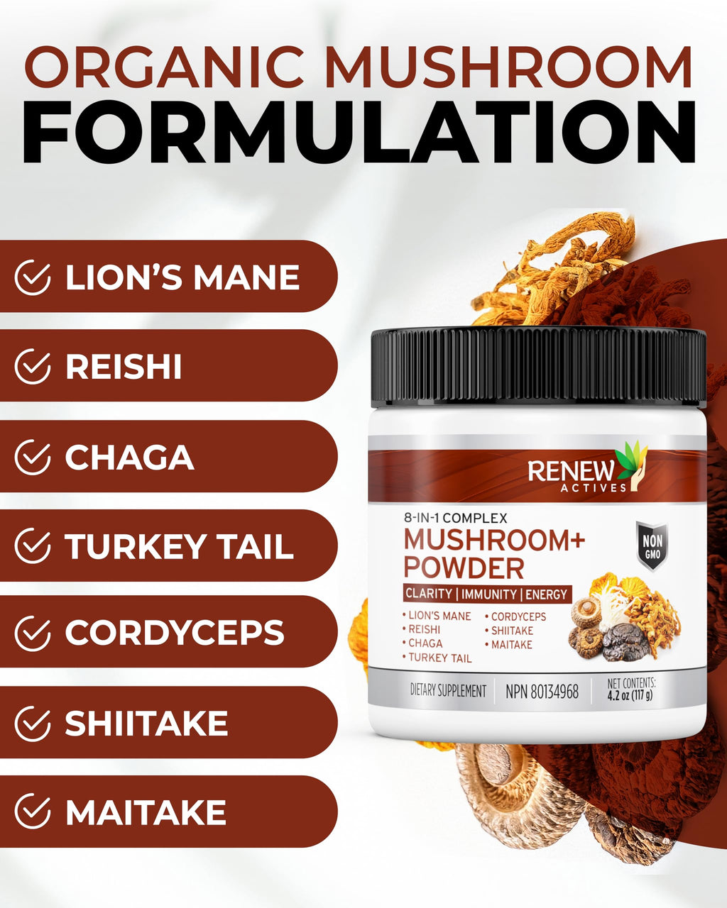 stress relief with mushroom adaptogens
