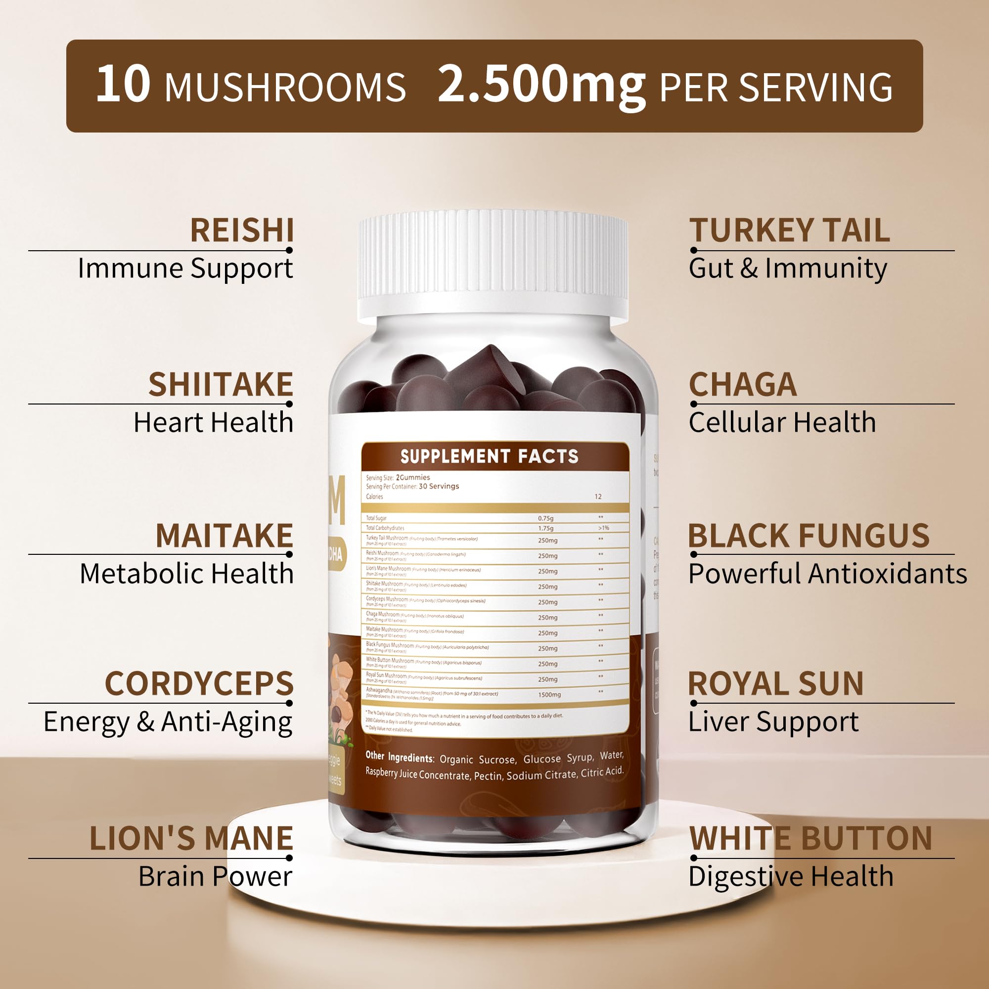 stress relief with mushroom chews
