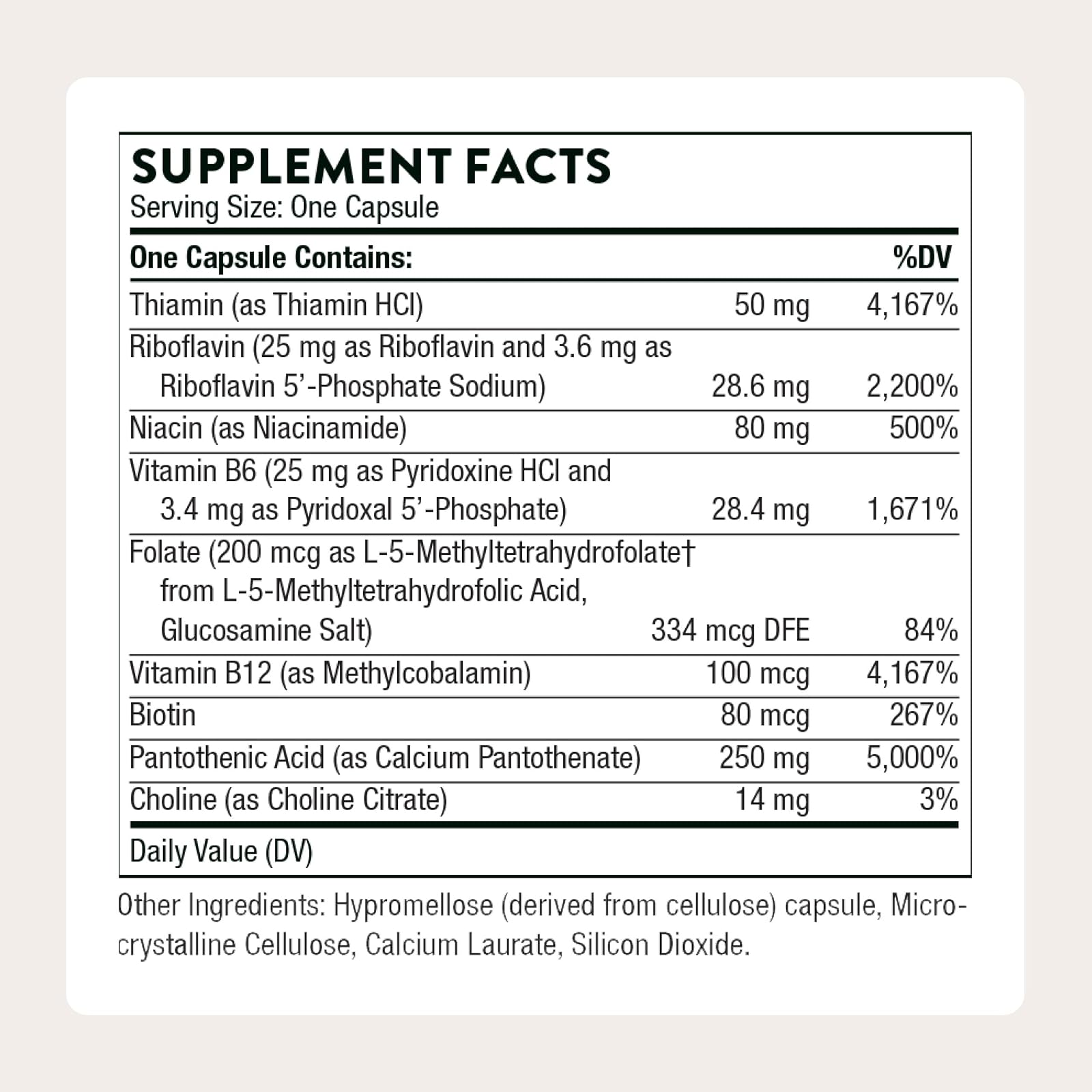 stress relief with vitamin b complex