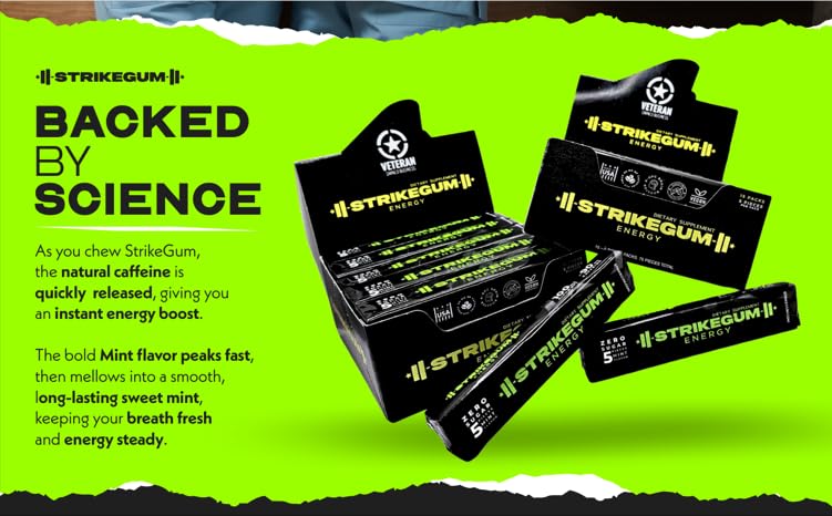 StrikeGum gum for quick energy boost