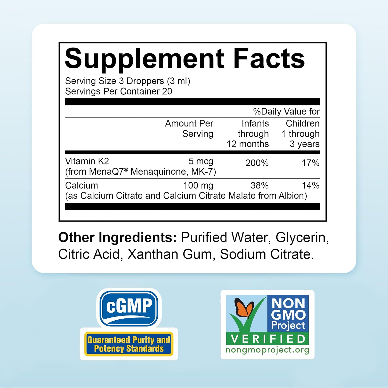 Strong calcium plus MenaQ7 K2 formula