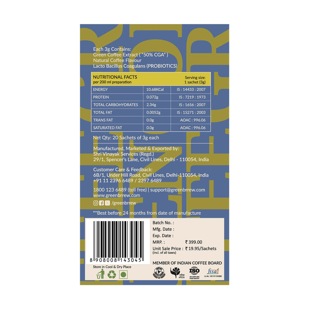 strong green coffee bean extract