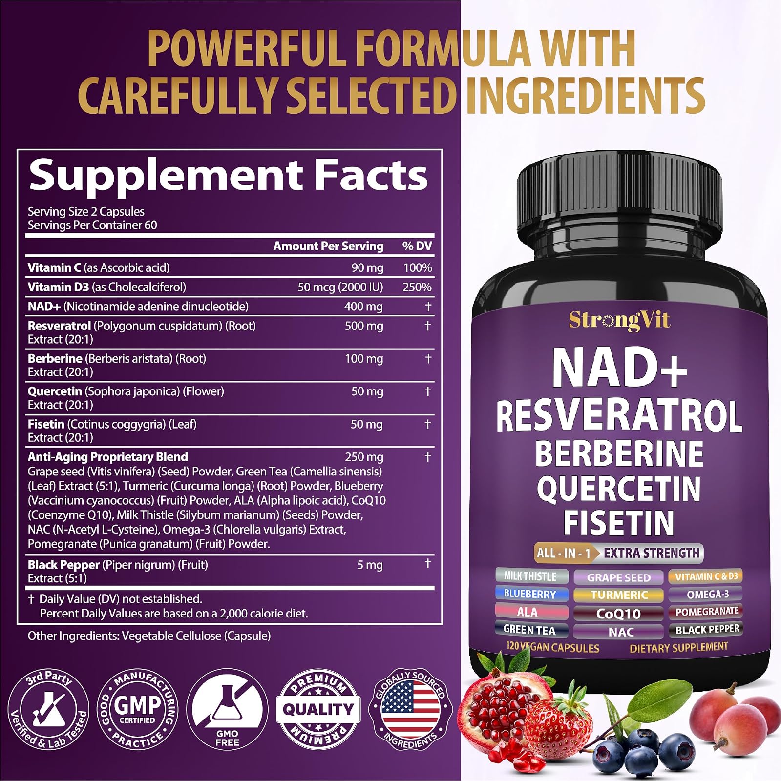 StrongVit NAD resveratrol for energy