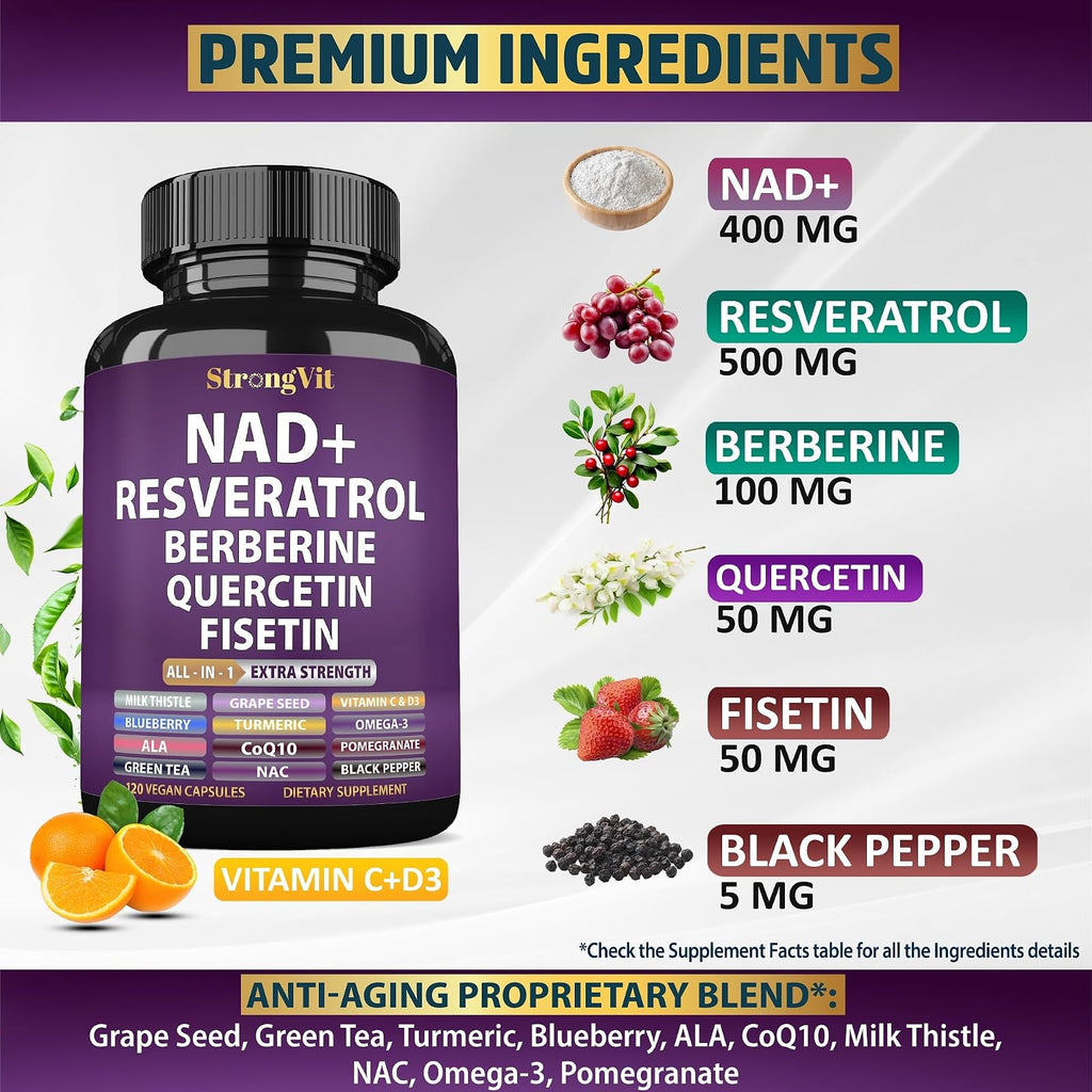 StrongVit resveratrol capsules for antioxidants