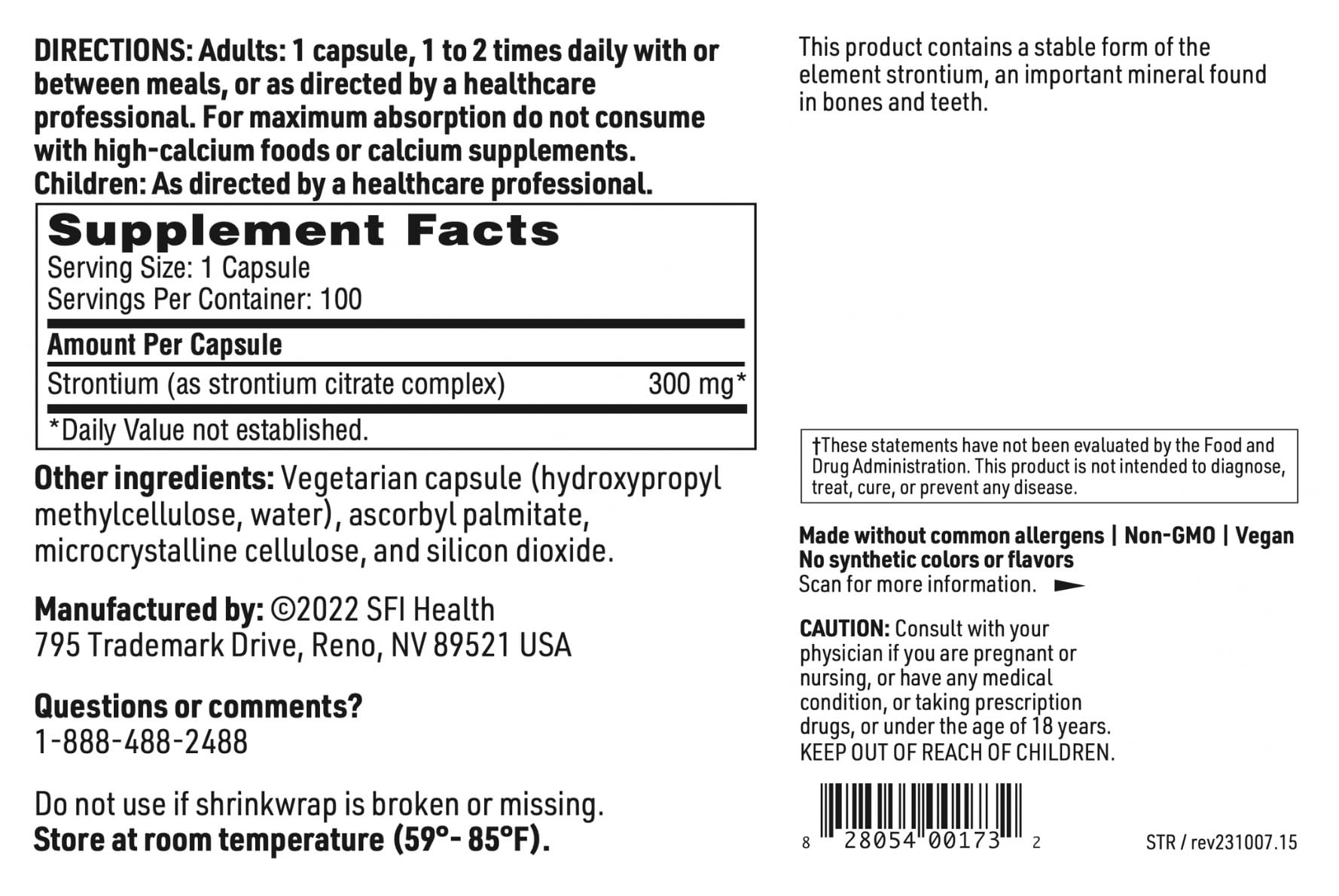 strontium capsules for active lifestyles