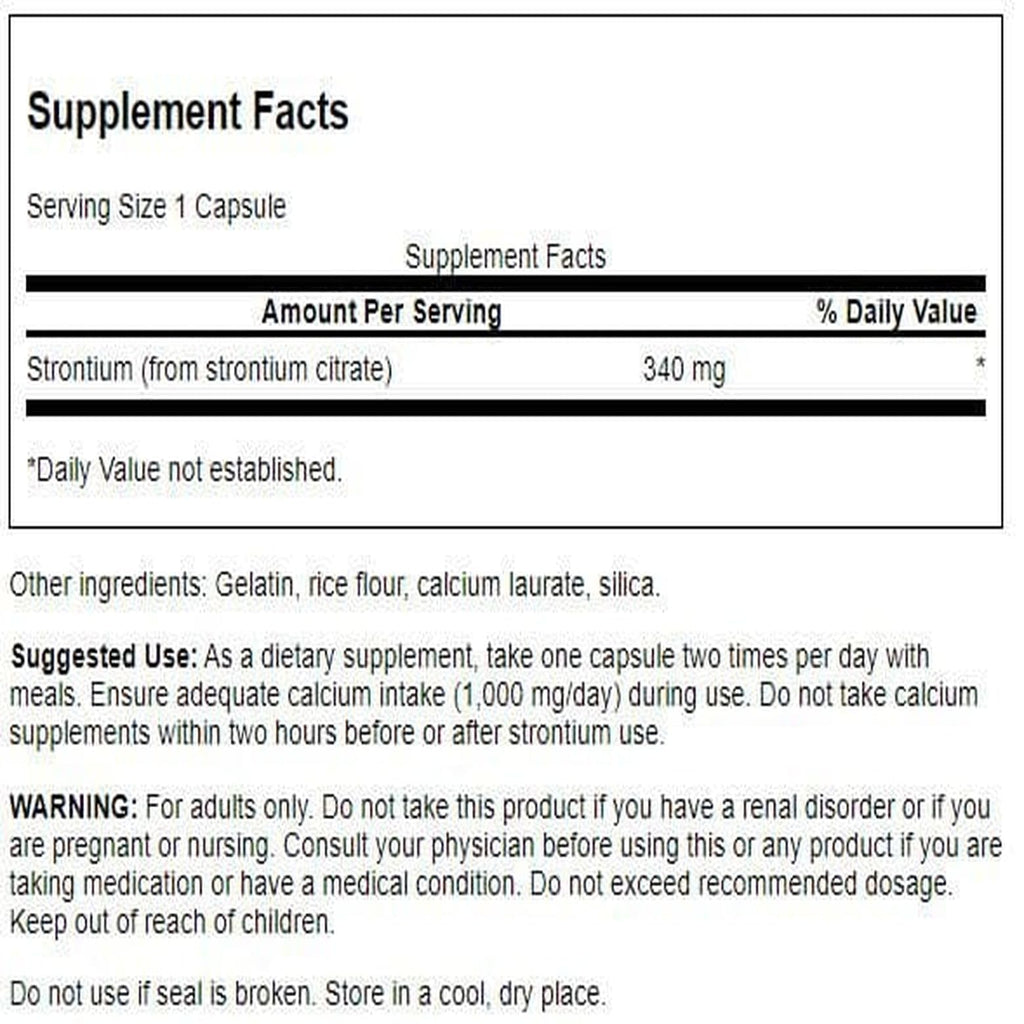 Strontium Citrate 340 mg for stronger bones