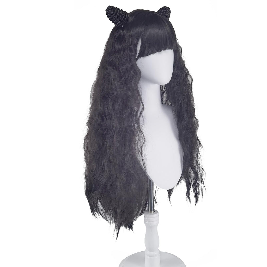 stylish black wig for parties