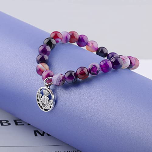 Stylish bracelet featuring Scottish thistle