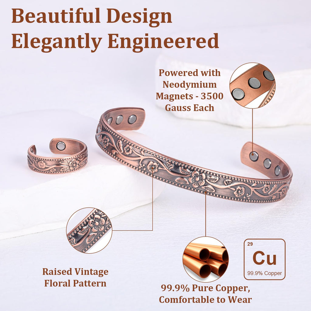 stylish copper bracelet for health