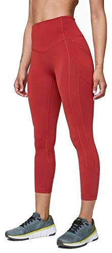 Stylish Lululemon crop in cayenne