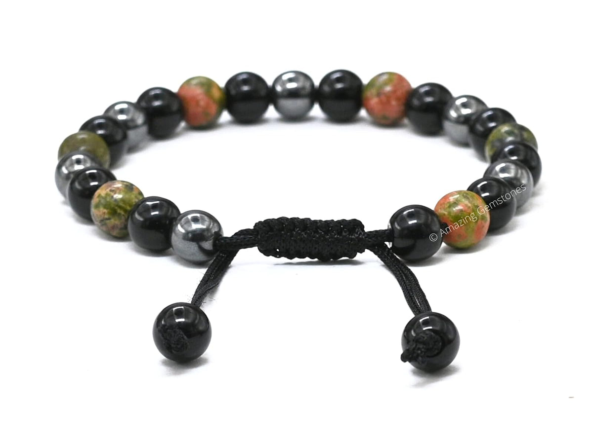 Stylish unakite bracelet for wellness