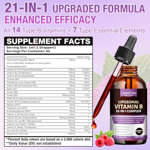 Sublingual liquid B vitamins