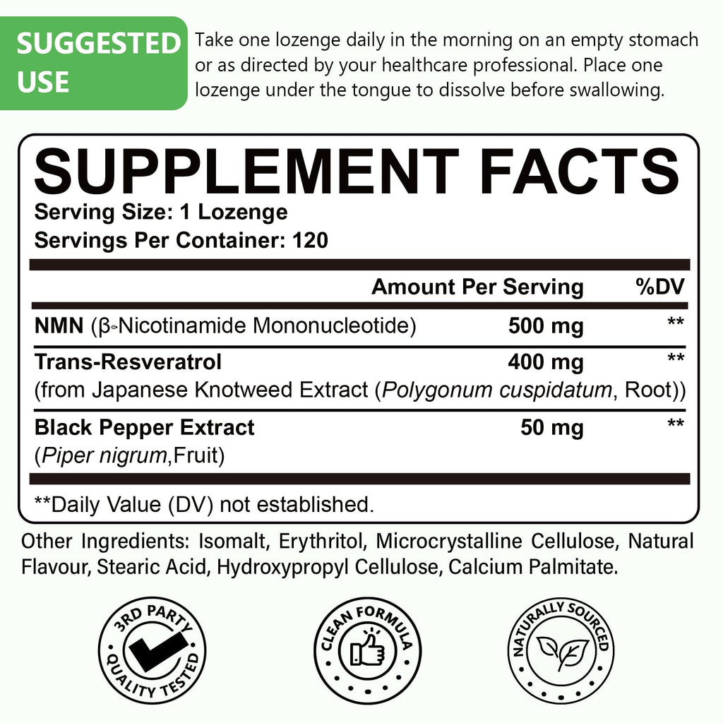 Sublingual Resveratrol 950 mg health benefits