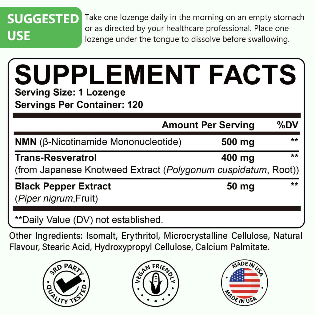 Sublingual Resveratrol for enhanced absorption