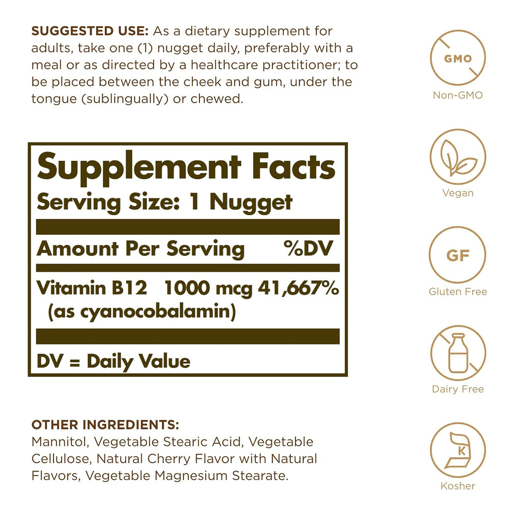 sublingual vitamin b12 for energy