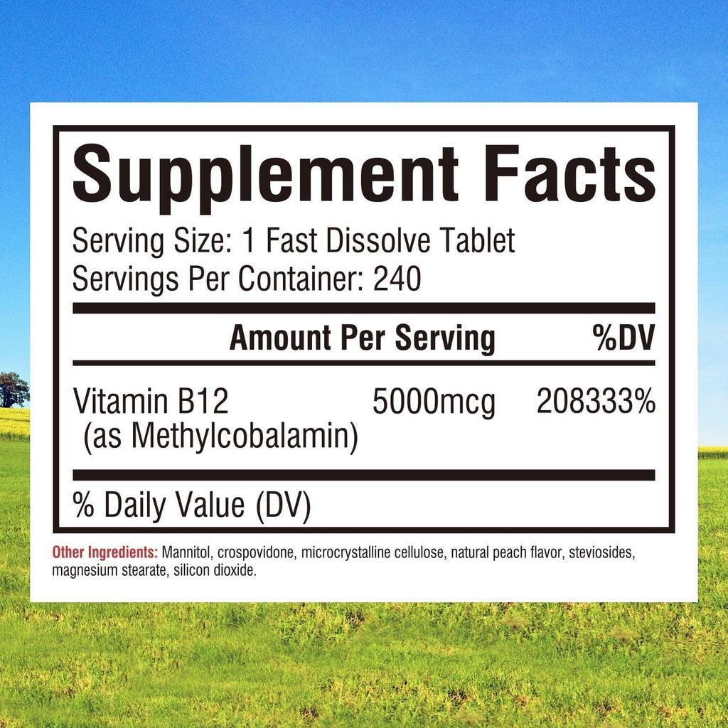 sublingual vitamin B12 for energy