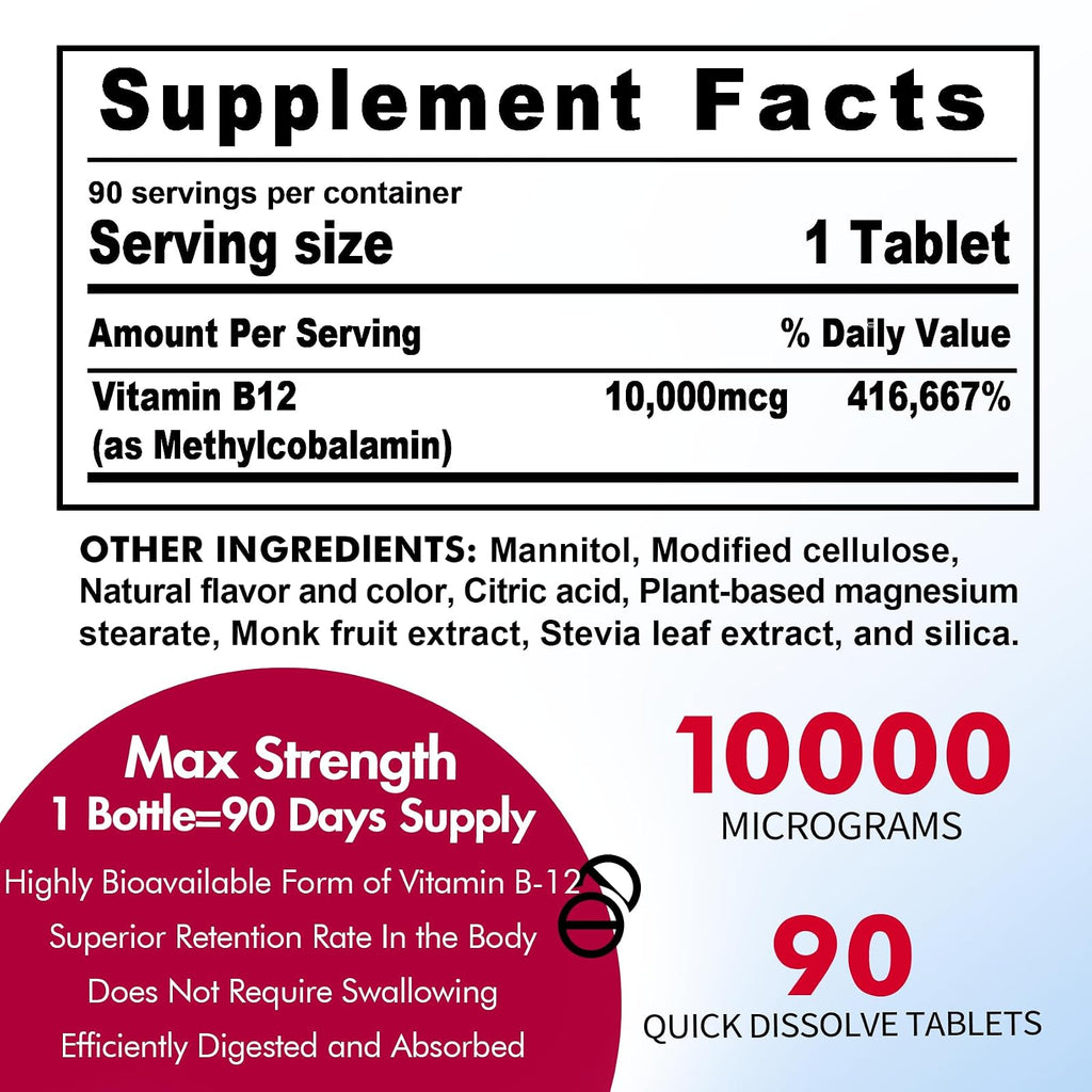 sublingual vitamin b12 for energy
