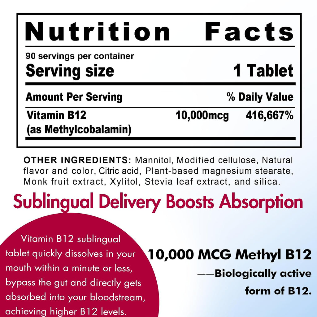 sublingual vitamin b12 for energy