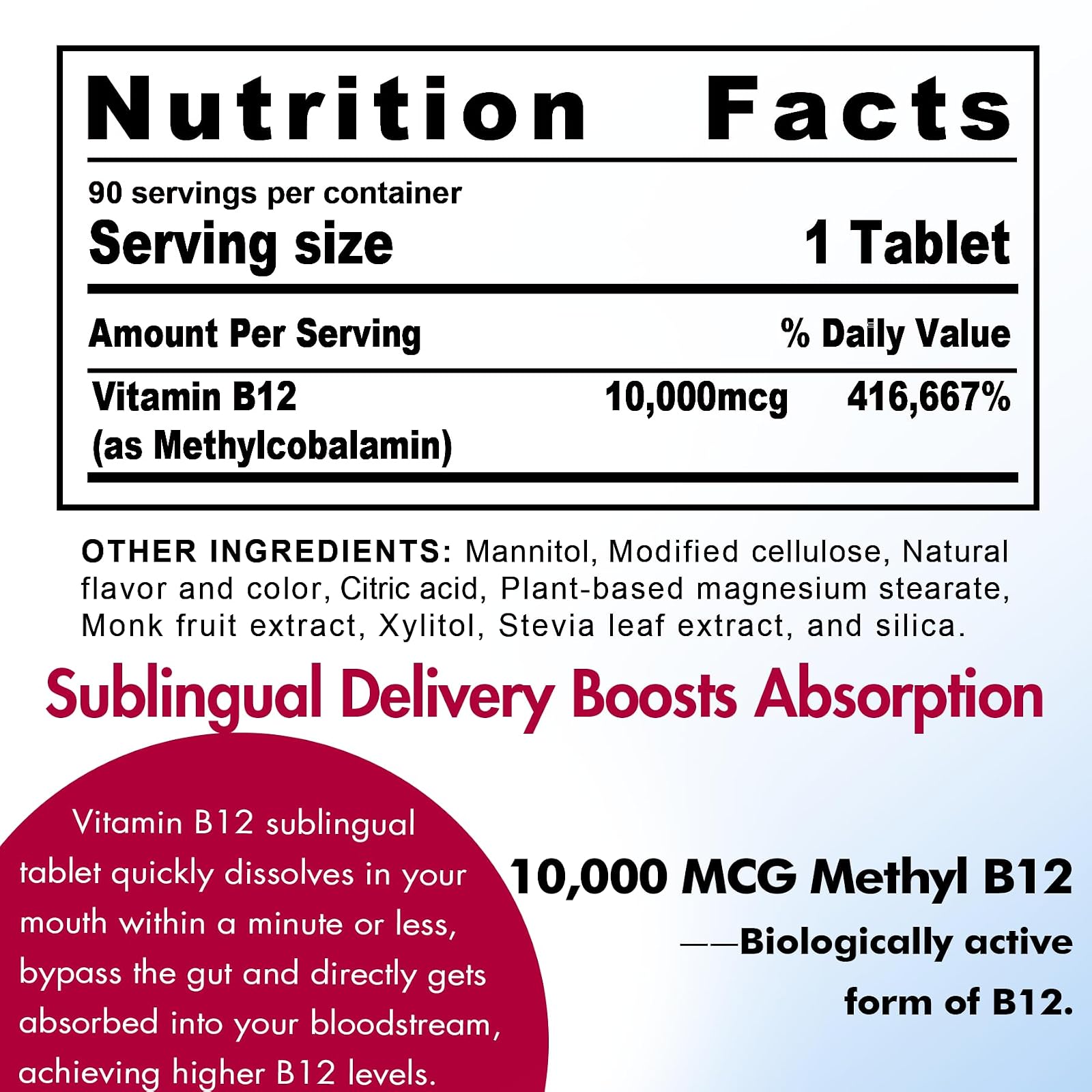 sublingual vitamin b12 for energy