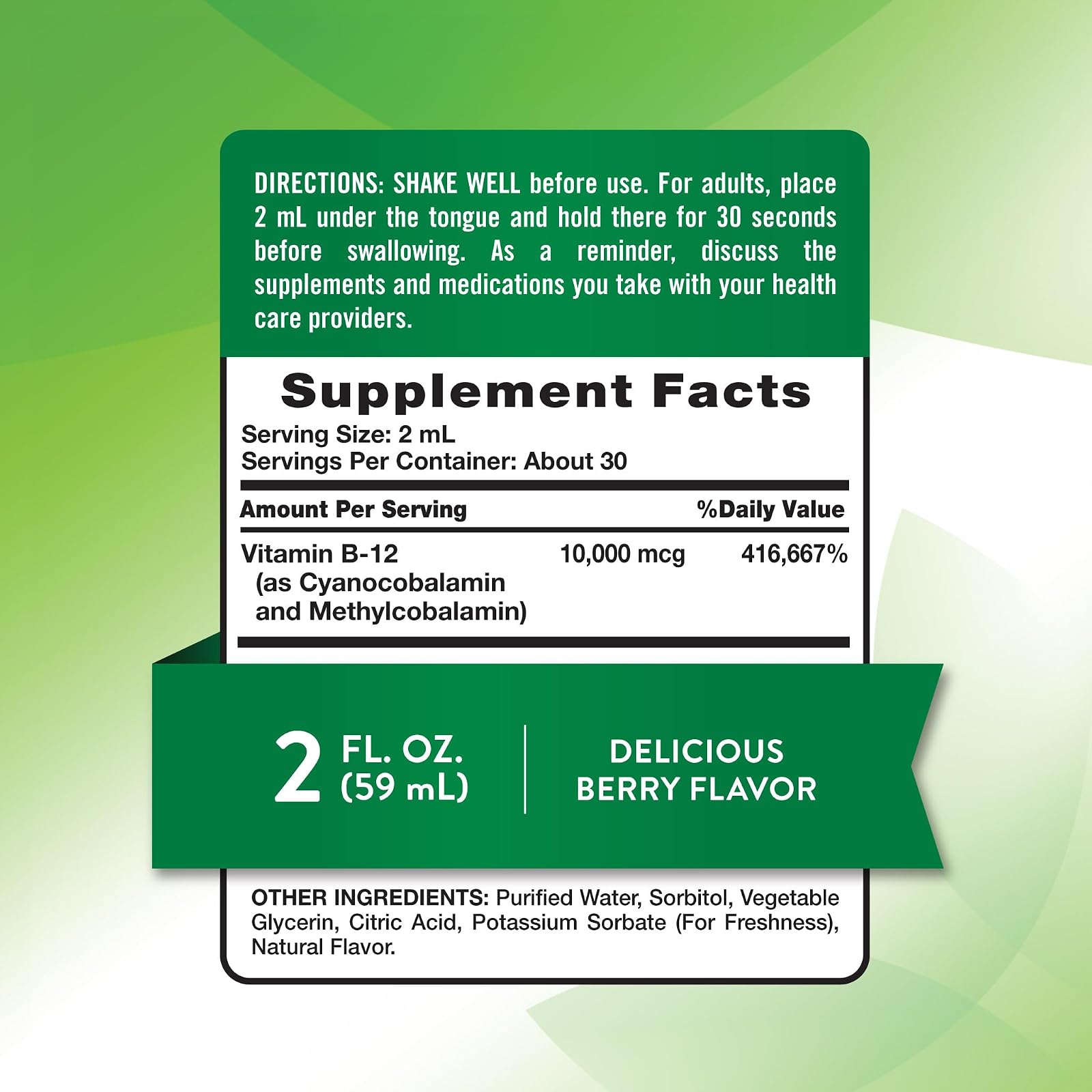 sublingual vitamin B12 liquid