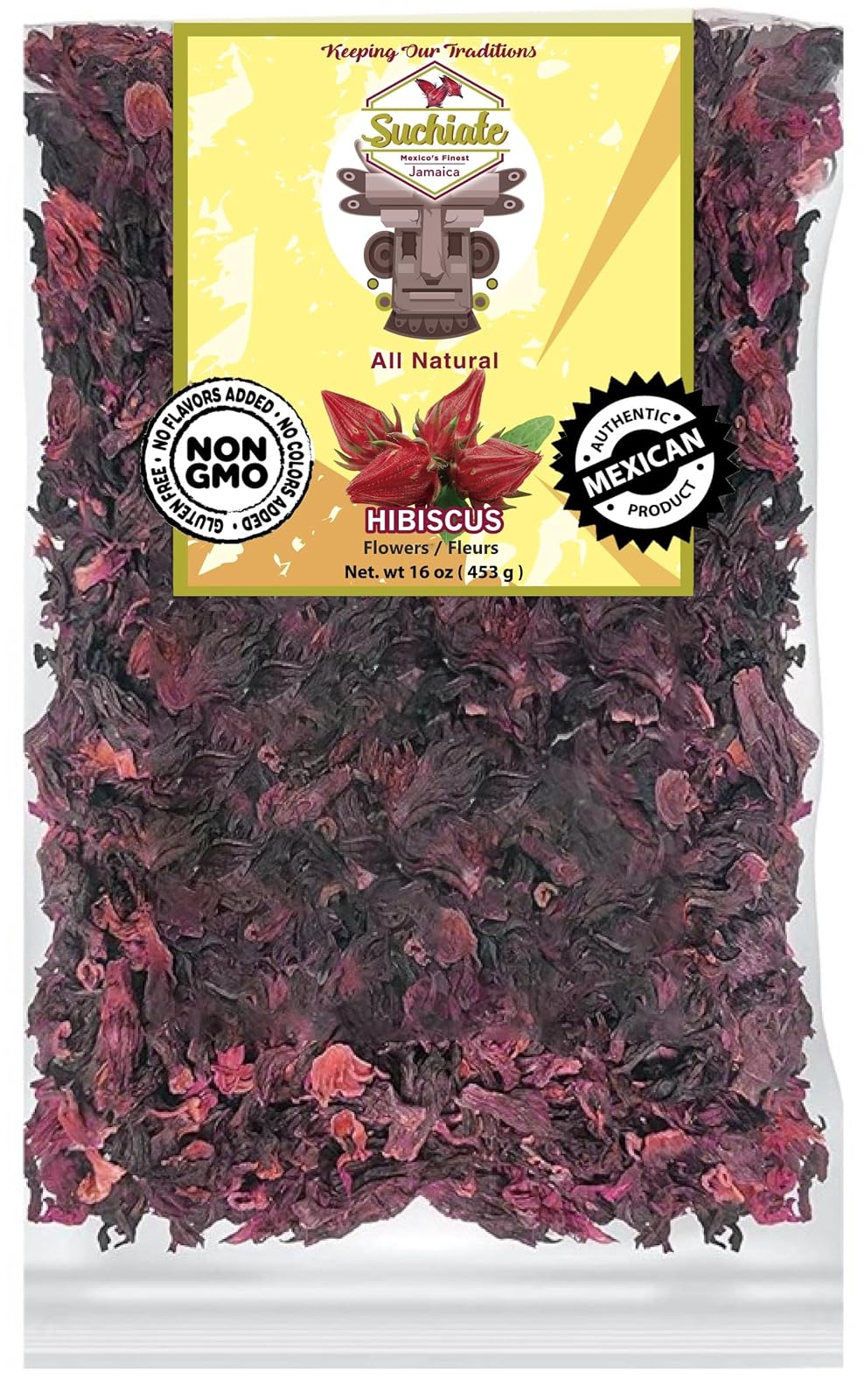 Suchiate dried hibiscus flowers for tea