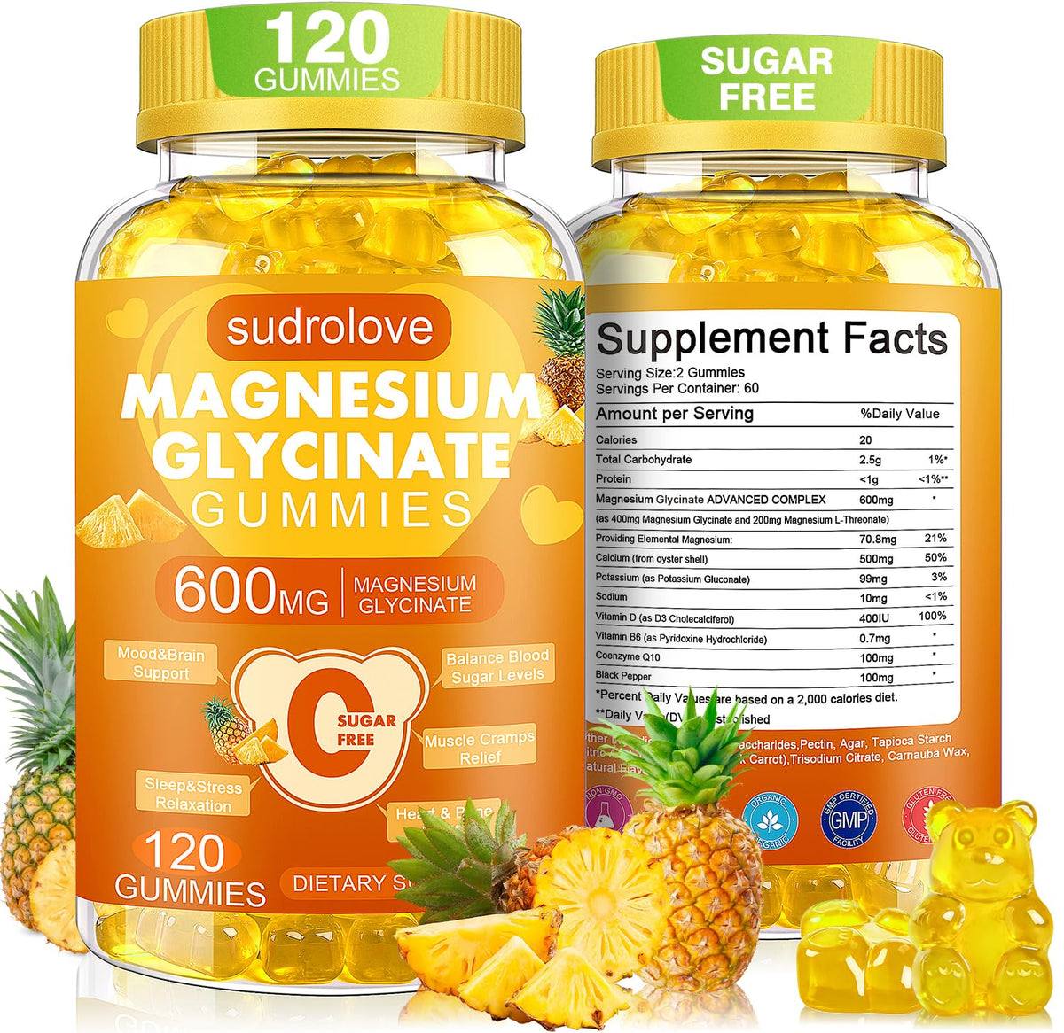 sudrolove magnesium glycinate gummies for relaxation