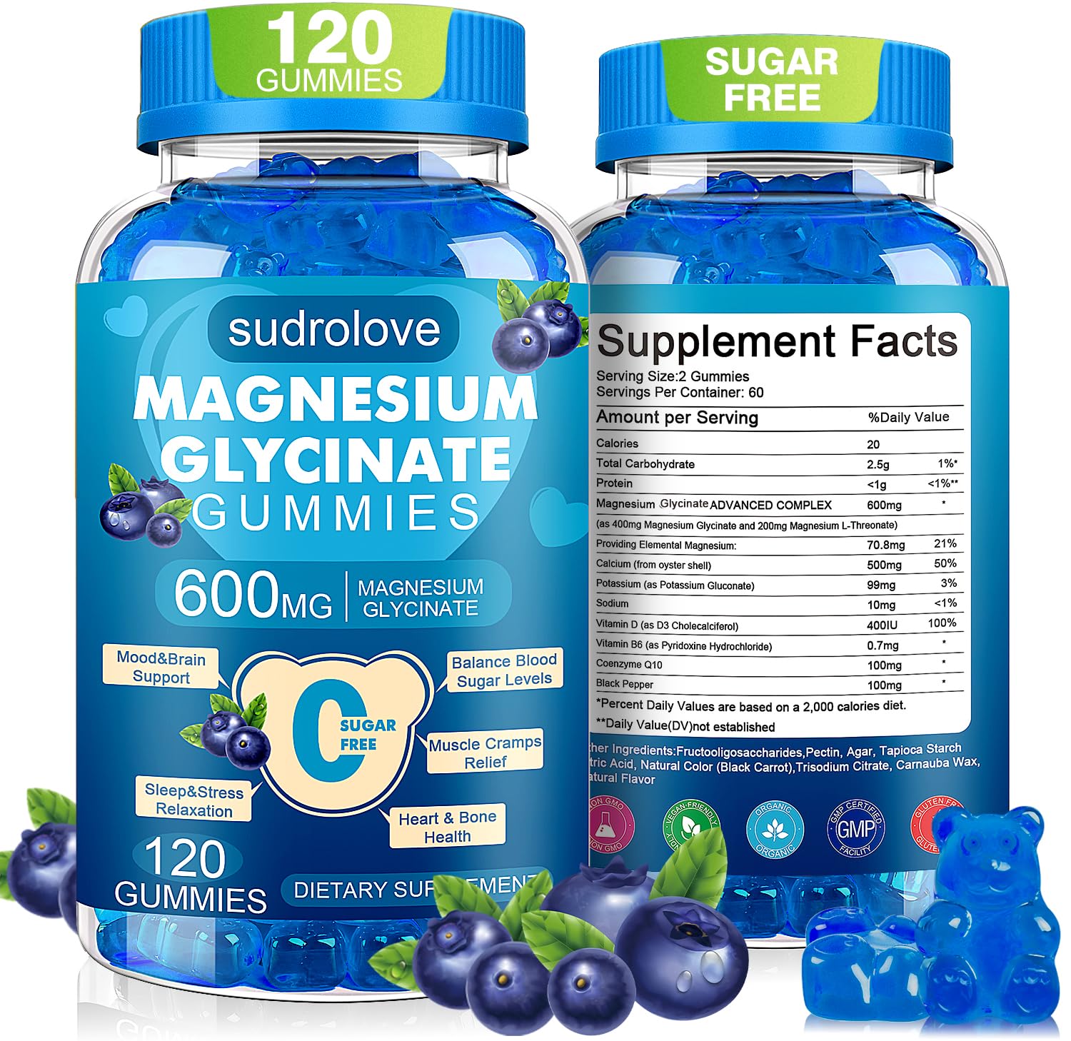 sudrolove magnesium glycinate gummies for relaxation