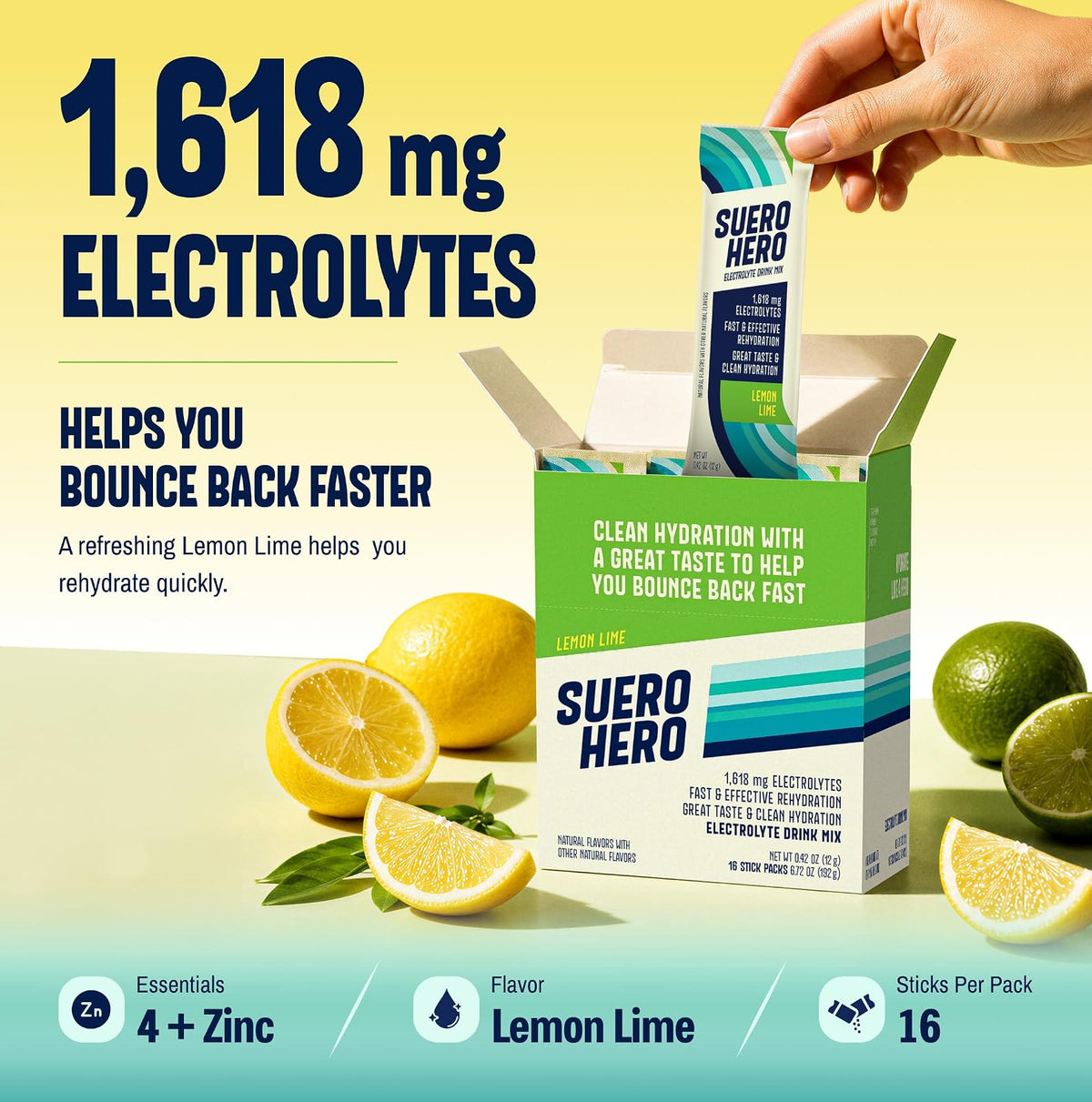 SUERO HERO sports electrolyte sticks