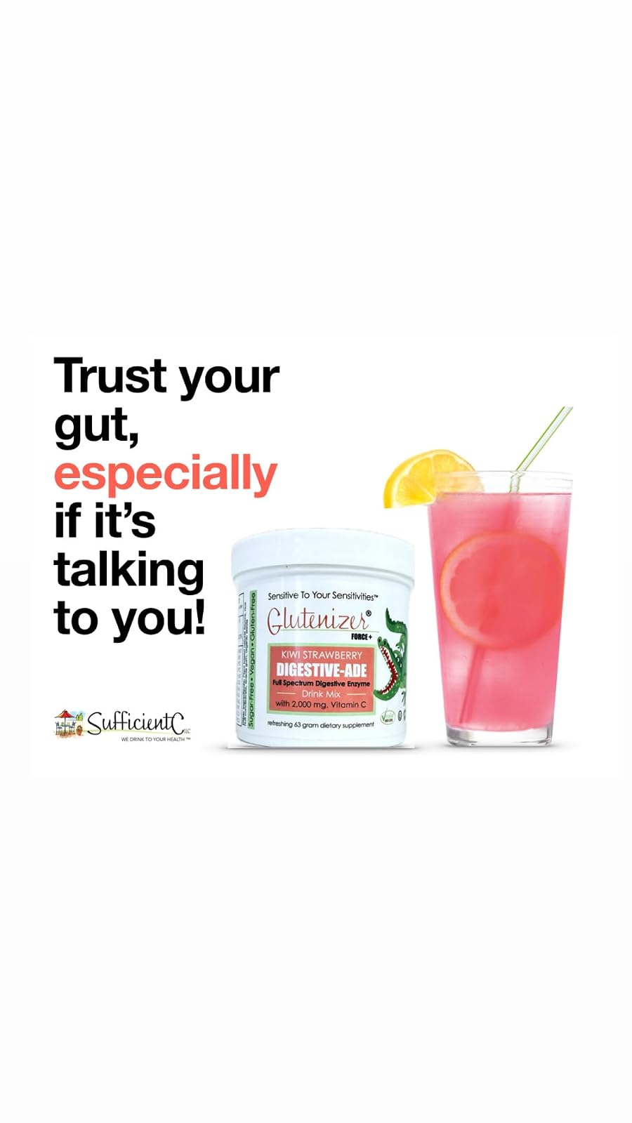 Sufficient-C glutenizer drink mix benefits